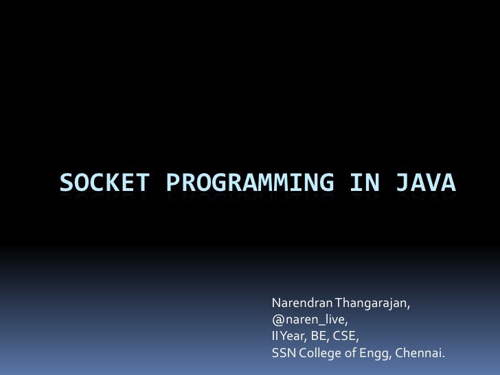 Socket programming using java