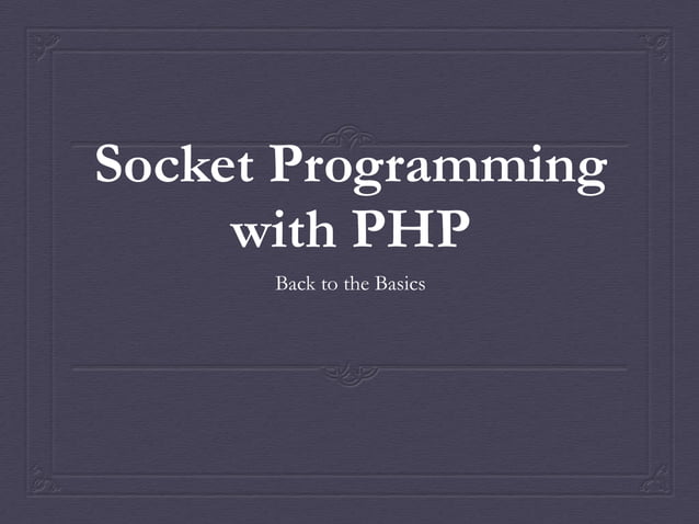 Socket Programming With Php Ppt 8451