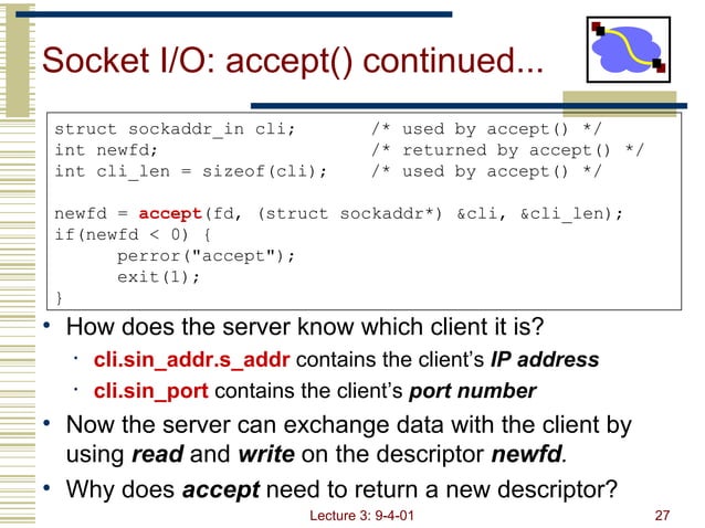 Application Layer and Socket Programming | PPT