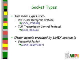 Sockets in unix | PPT