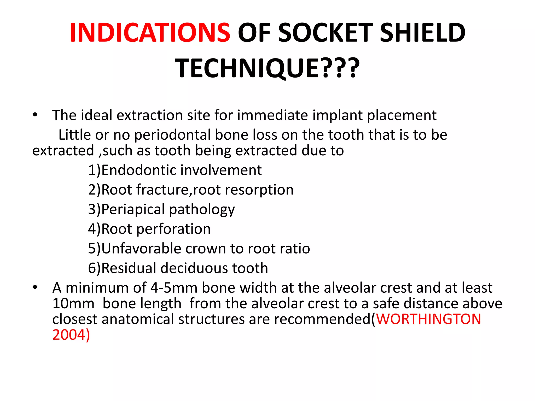 Socket shield technique | PPTX