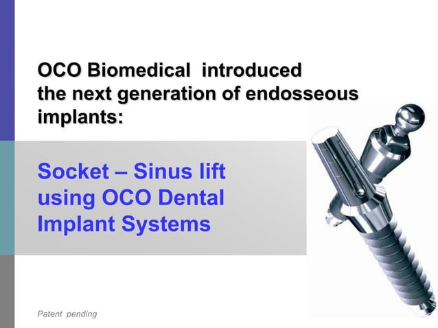 Socket sinus lift | PPT