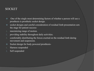 Socket variants in upper extremity prosthesis.pptx1 | PPTX