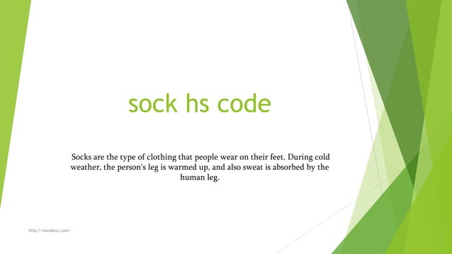 Socks hs code | 2020 | PPTX