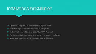 Socks Over RDP | PPTX