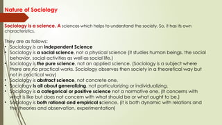 SOCL-A-101 SOCIOLOGY AND NATURE OF SOCIOLOGY.pptx