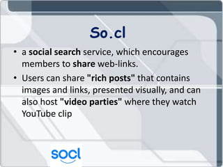 Socl - Microsoft Social Networking | PPT