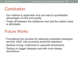 An explorative approach for Crowdsourcing tasks design | PPT