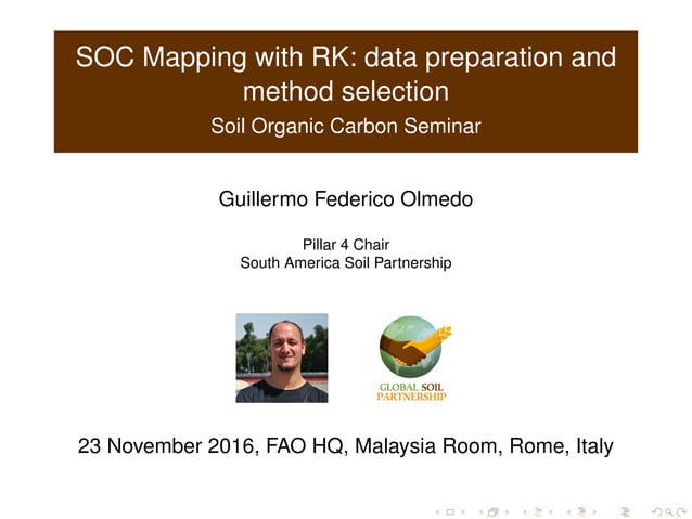 SOC mapping with RK: data preparation and method selection | PPT