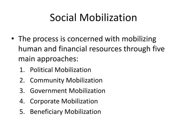 Social mobilization | PPTX