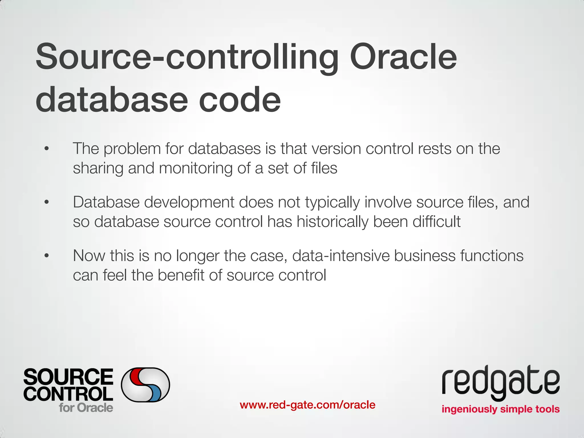 Why source control your Oracle Database? | PPT