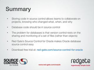 Why source control your Oracle Database? | PPT