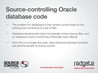 Why source control your Oracle Database? | PPT