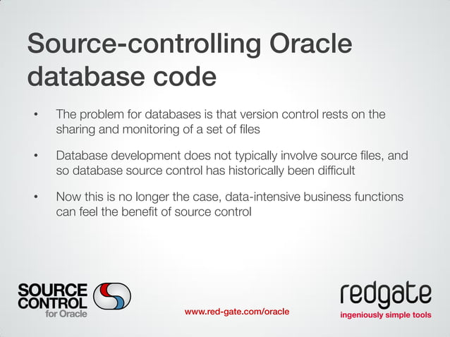 Why source control your Oracle Database? | PPT