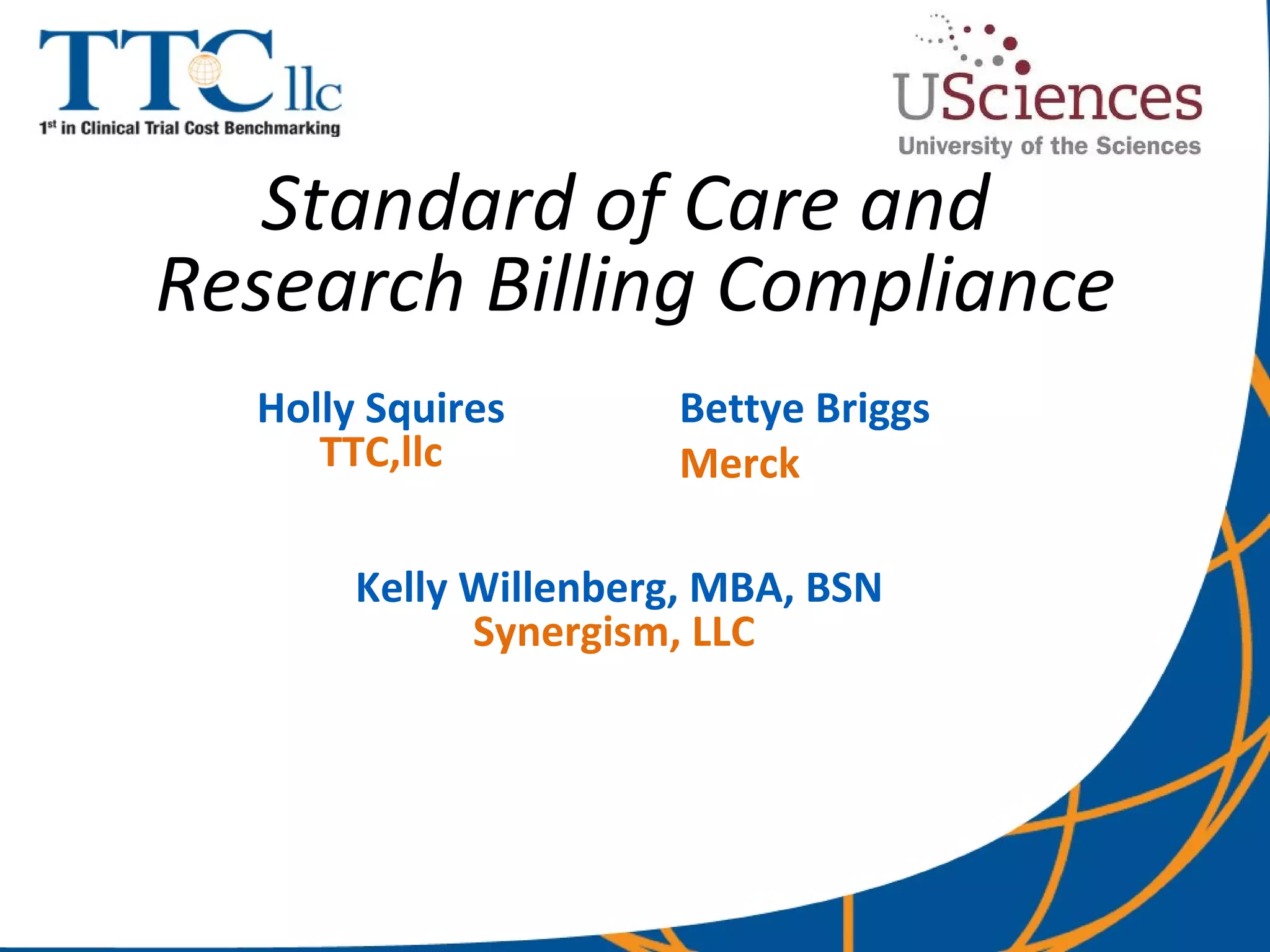 SOC & Research BIlling Compliance | PPT