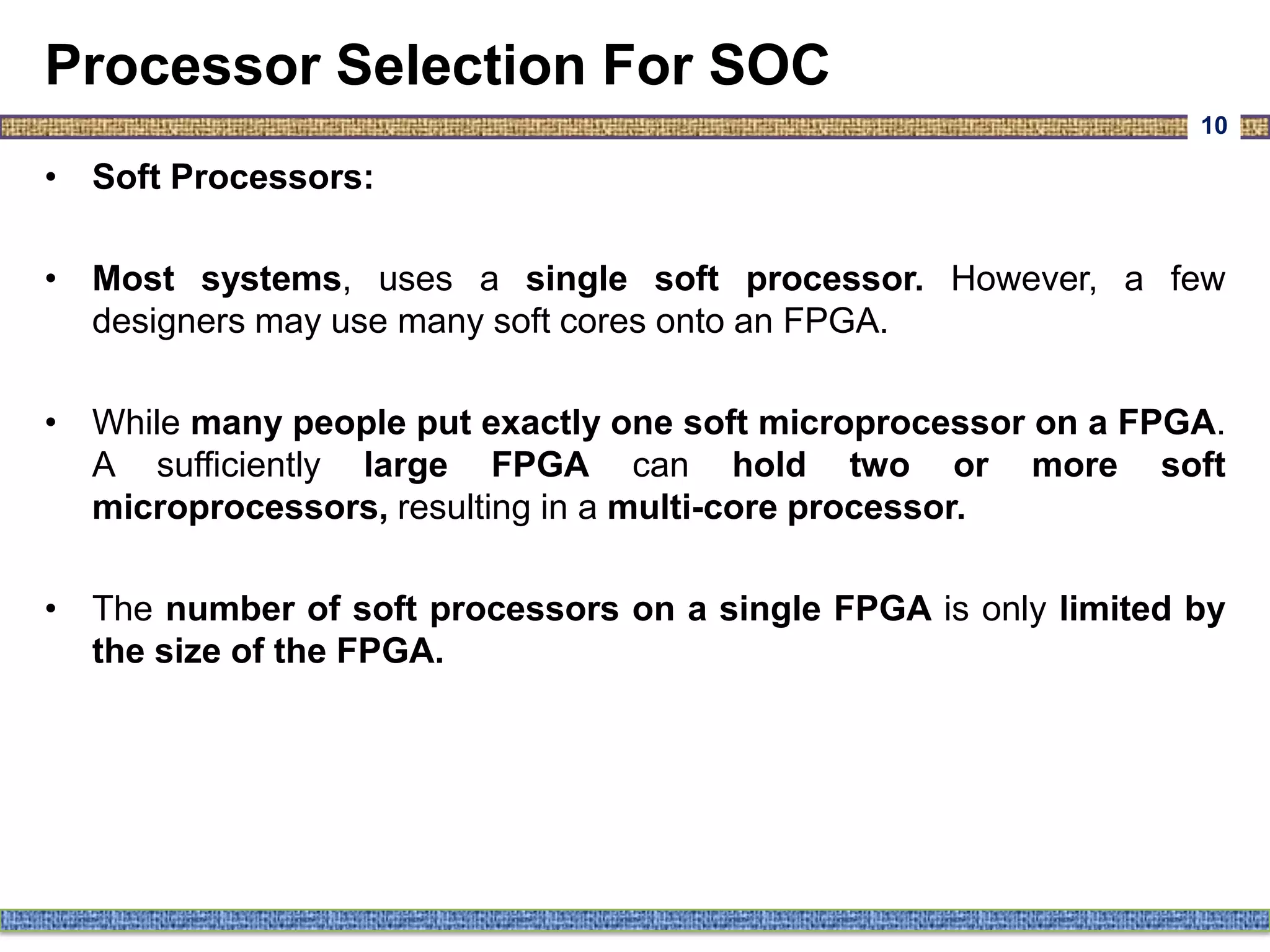SOC Processors Used in SOC | PDF