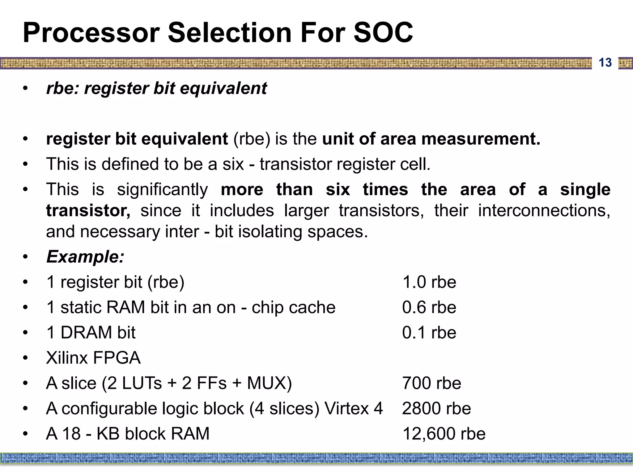 SOC Processors Used in SOC | PDF