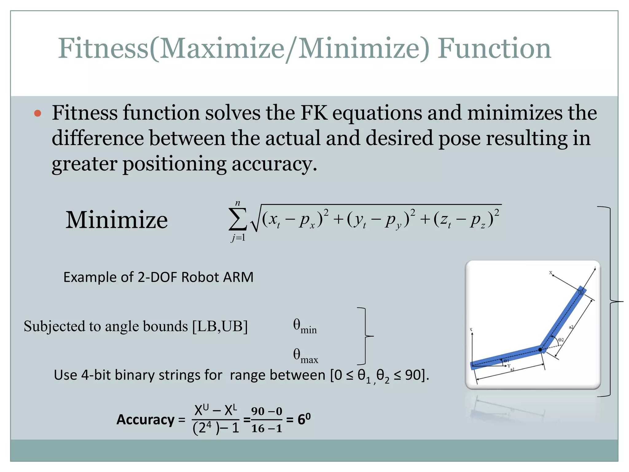 Inverse Kinematics Using Genetic Algorithms | PPT