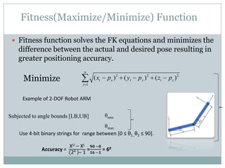 Inverse Kinematics Using Genetic Algorithms | PPT