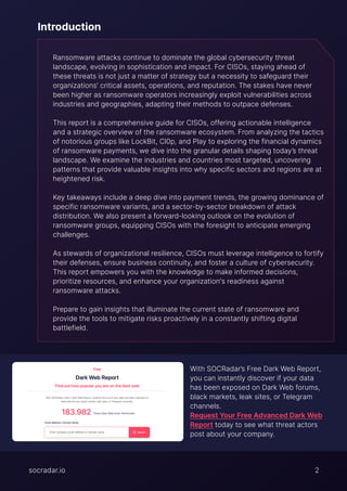 SOCRadar Global Ransomware Report CISO Brief | PDF