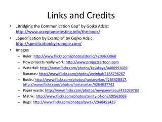 Specification by Example | PPTX | Web Development | Internet