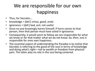 Socrates about happiness | PPTX