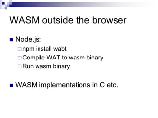 Handcrafting Webassembly | PPT