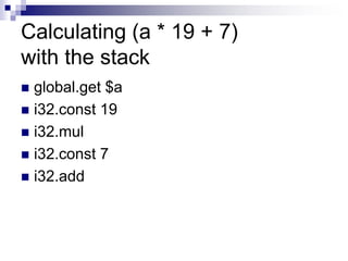 Handcrafting Webassembly | PPT
