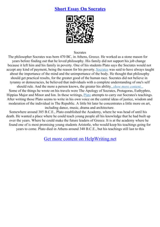 Socrates Essay | PDF