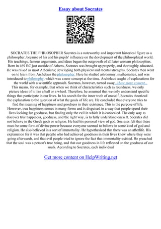 Socrates Essay | PDF
