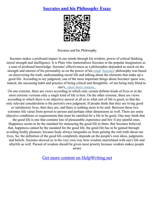 Socrates Essay | PDF