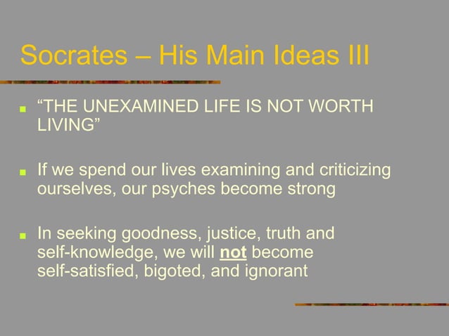 socrates introduction to the life of humanity | PPT