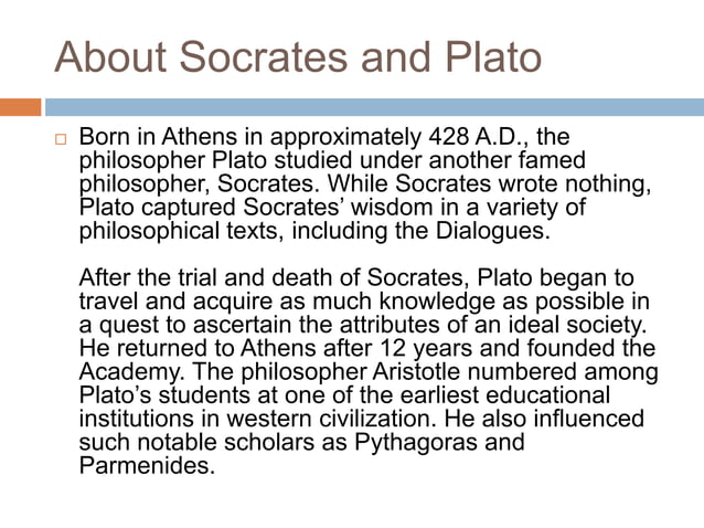 Socrates, Plato, and the Dialogues | PPT