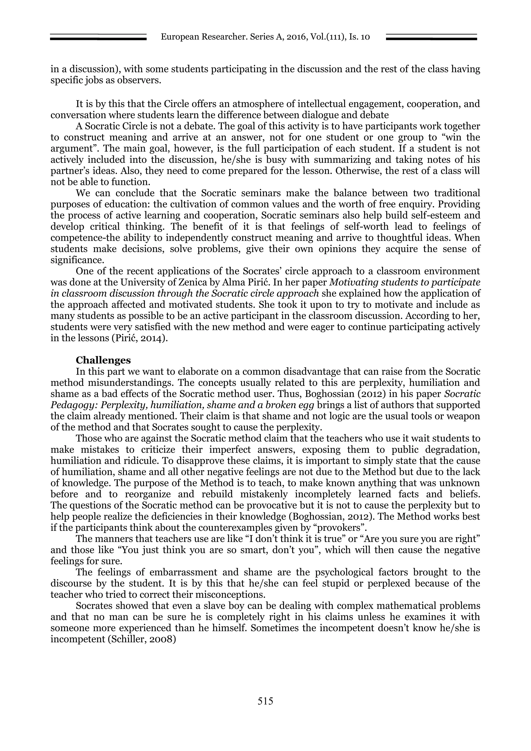 Socratic approach of teaching | PDF