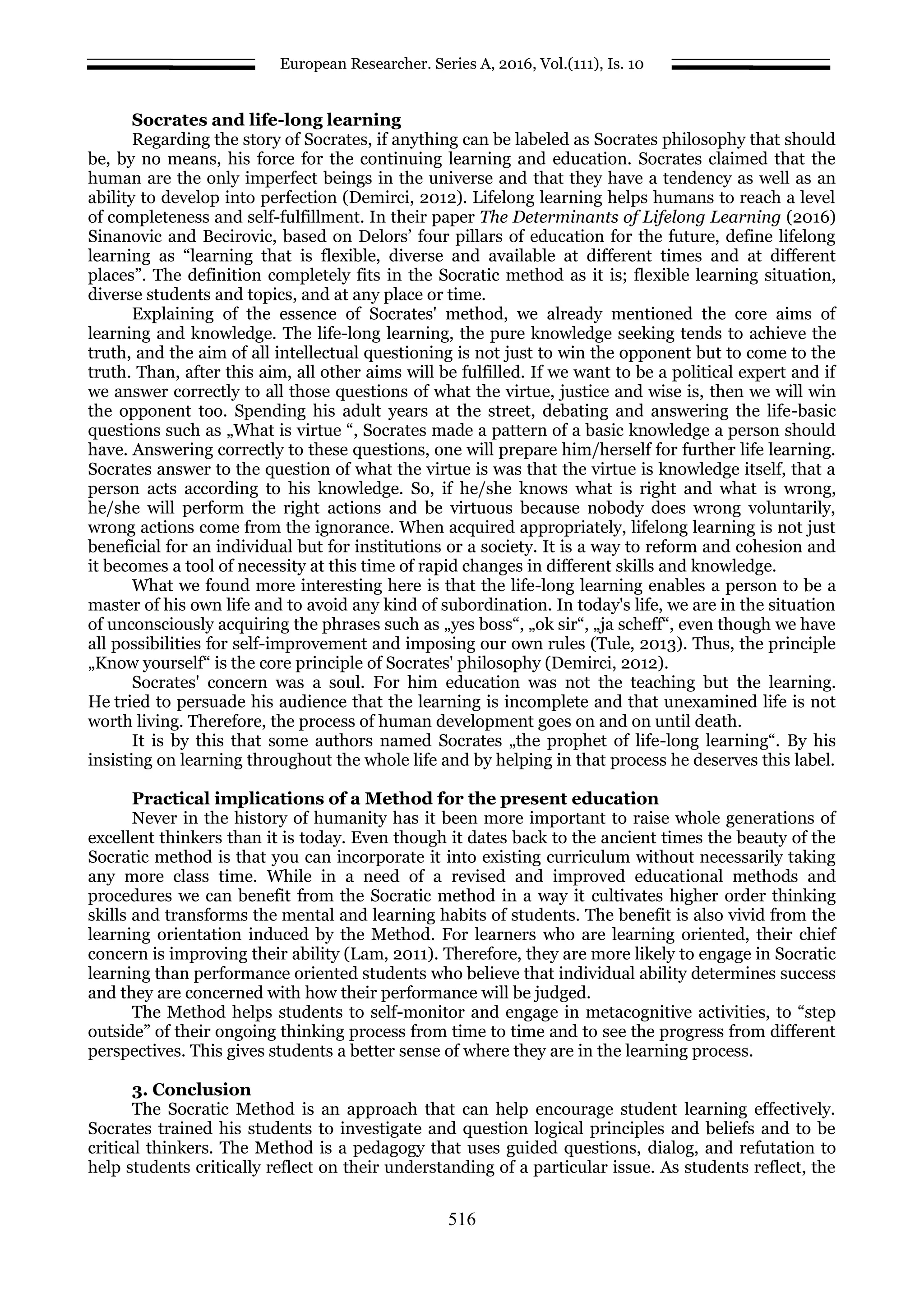 Socratic approach of teaching | PDF