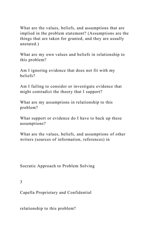 Socratic Approach to Problem Solving1 Capella Pro.docx