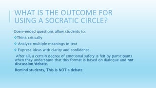 Socratic circle learning style pp | PPTX