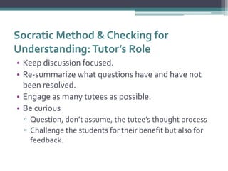 Checking for Understanding Using the Socratic Method | PPT