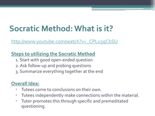 Checking for Understanding Using the Socratic Method | PPT
