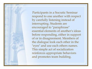 Socratic Seminar | PPT