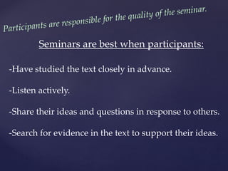 Socratic seminar | PPTX