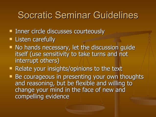 Socratic Seminar Guidelines | PPT | Education
