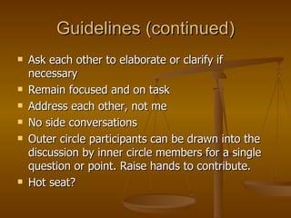 Socratic Seminar Guidelines | PPT | Education