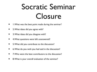 Socratic seminar powerpoint | PPT