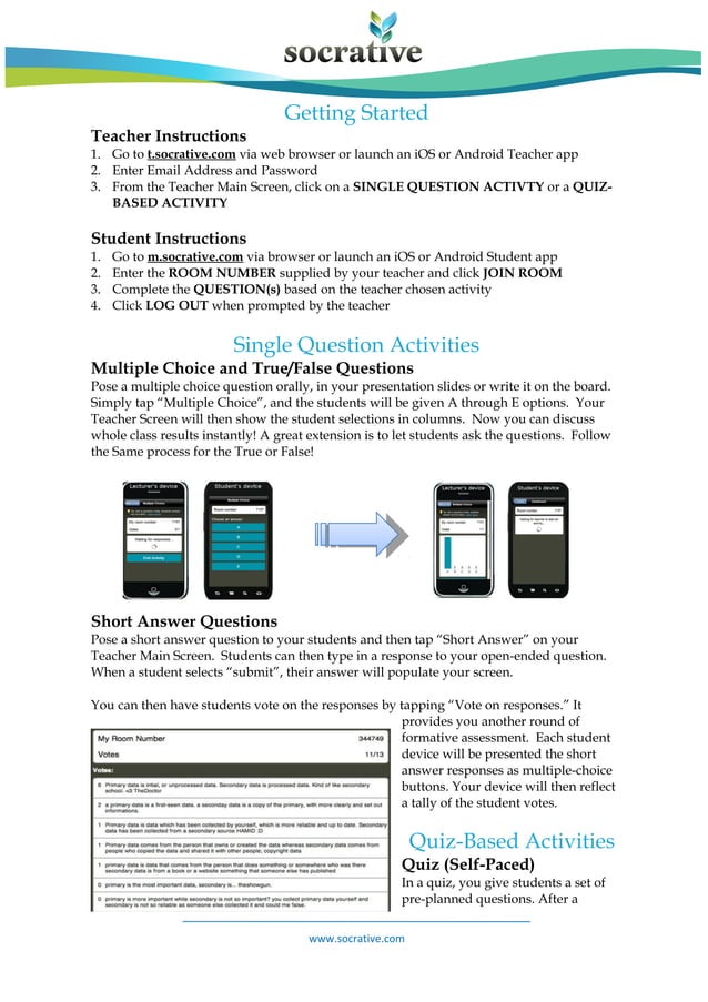 Socrative users-guide-v5 | PDF