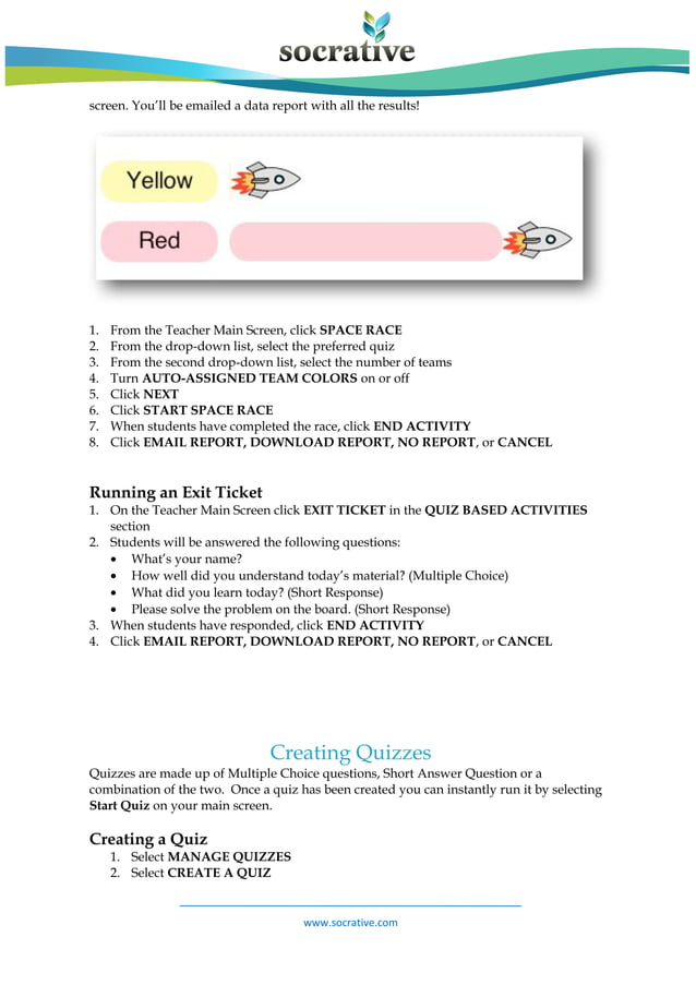Socrative users-guide-v5 | PDF