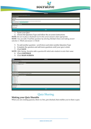 Socrative users-guide-v5 | PDF