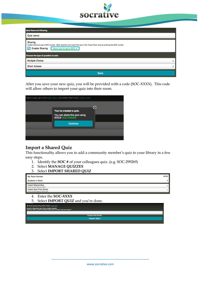 Socrative users-guide-v5 | PDF