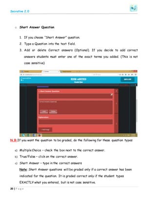 Socrative tutorial | DOCX