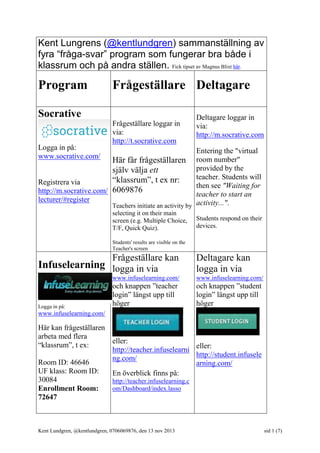 Socrative med flera_liknande_program | PDF